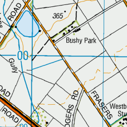 Bushy Park, Canterbury - NZ Topo Map