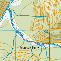 Tutaekuri Hut, West Coast - NZ Topo Map