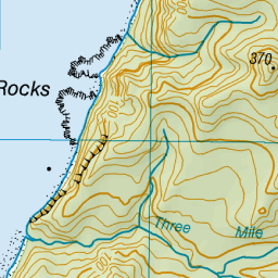 Three Mile Creek, West Coast - NZ Topo Map