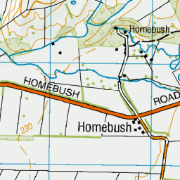 Homebush, Canterbury - NZ Topo Map