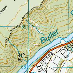 Buller River, West Coast - NZ Topo Map