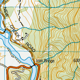 Iron Bridge, West Coast - NZ Topo Map