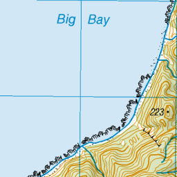 Big Bay, West Coast - NZ Topo Map