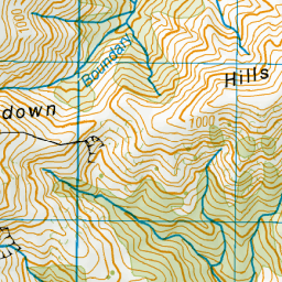 Kingsdown Hills, Canterbury - NZ Topo Map
