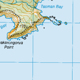 Cascade Bay, Area Outside of Regions - NZ Topo Map
