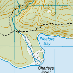Pinafore Bay, Canterbury - NZ Topo Map