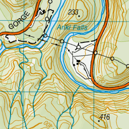 Ariki Falls, Tasman - NZ Topo Map