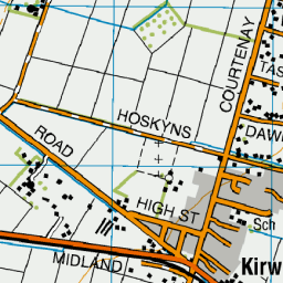 Kirwee, Canterbury - NZ Topo Map