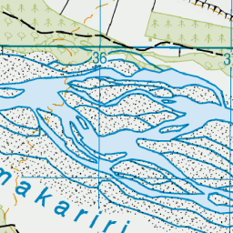 Waimakariri River, Canterbury - NZ Topo Map