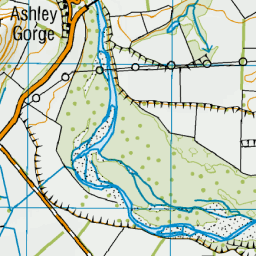 Ashley Gorge, Canterbury - NZ Topo Map