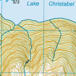 Lake Christabel, West Coast - NZ Topo Map