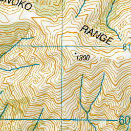 ORONOKO RANGE, Canterbury - NZ Topo Map