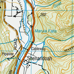 Maruia Falls, Tasman - NZ Topo Map