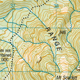 SCARLETT RANGE, West Coast - NZ Topo Map