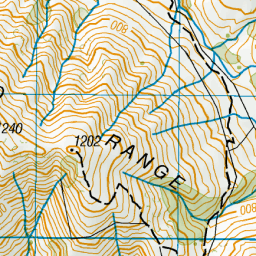ORONOKO RANGE, Canterbury - NZ Topo Map