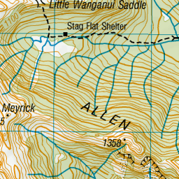 ALLEN RANGE, West Coast - NZ Topo Map