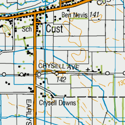 Cust, Canterbury - NZ Topo Map