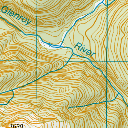 Glenroy River, Tasman - NZ Topo Map
