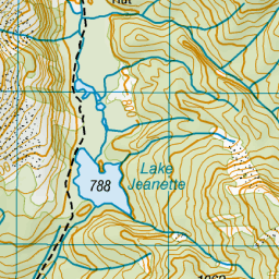 Lake Jeanette, Tasman - NZ Topo Map