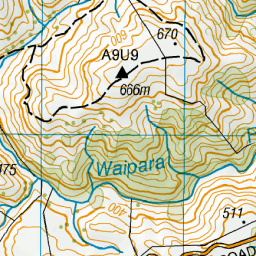 Waipara River South Branch, Canterbury - NZ Topo Map