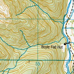 Boyle River, Canterbury - NZ Topo Map