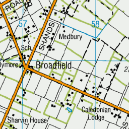 Broadfield, Canterbury - NZ Topo Map