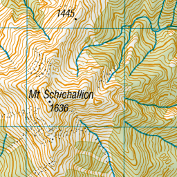 Mount Schiehallion, Canterbury - NZ Topo Map