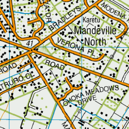 Mandeville North, Canterbury - NZ Topo Map