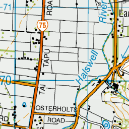 Halswell River, Canterbury - NZ Topo Map