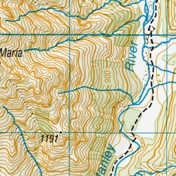 Stanley River, Canterbury - NZ Topo Map