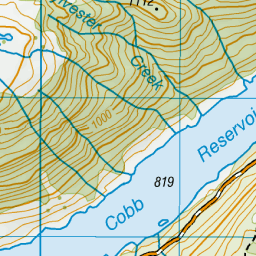 Cobb Reservoir, Tasman - NZ Topo Map