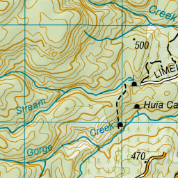 Huia Cave, Tasman - NZ Topo Map