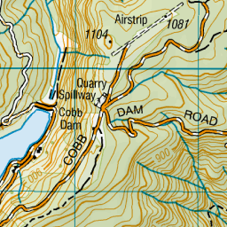 Cobb Dam, Tasman - NZ Topo Map