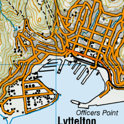Lyttelton, Canterbury - NZ Topo Map