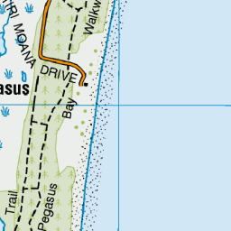 Pegasus Bay Walkway, Canterbury - NZ Topo Map