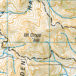 CULVERDEN RANGE, Canterbury - NZ Topo Map