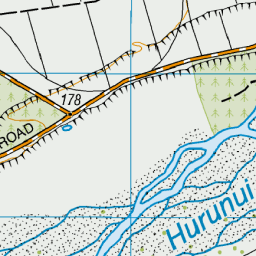 Hurunui River, Canterbury - NZ Topo Map