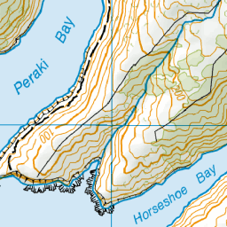 Peraki Bay, Canterbury - NZ Topo Map