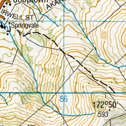 Springvale, Canterbury - NZ Topo Map