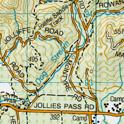 Switchback Stream, Canterbury - NZ Topo Map