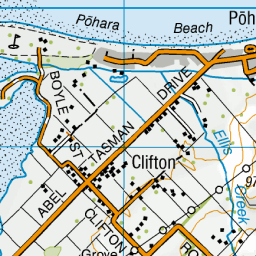 Pohara Beach, Tasman - NZ Topo Map