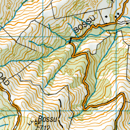 Bossu, Canterbury - NZ Topo Map