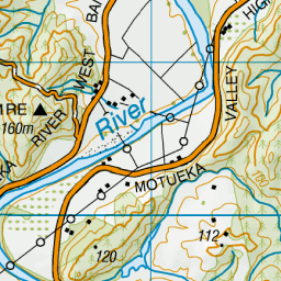 Motueka River, Tasman - NZ Topo Map