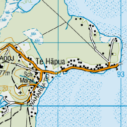 Te Hapua, Northland - NZ Topo Map