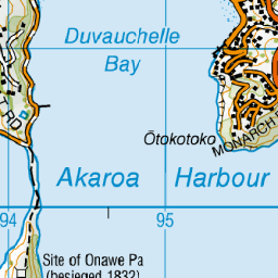 Akaroa Harbour, Canterbury - NZ Topo Map