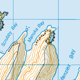 Menzies Bay, Canterbury - NZ Topo Map