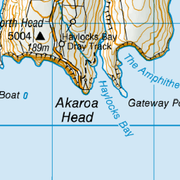 Akaroa Head, Canterbury - NZ Topo Map