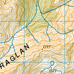 RAGLAN RANGE, Marlborough - NZ Topo Map