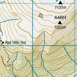 Red Hills Hut, Marlborough - NZ Topo Map