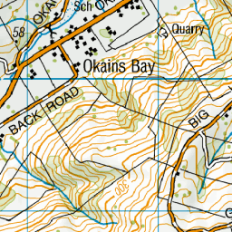 Okains Bay, Canterbury - NZ Topo Map